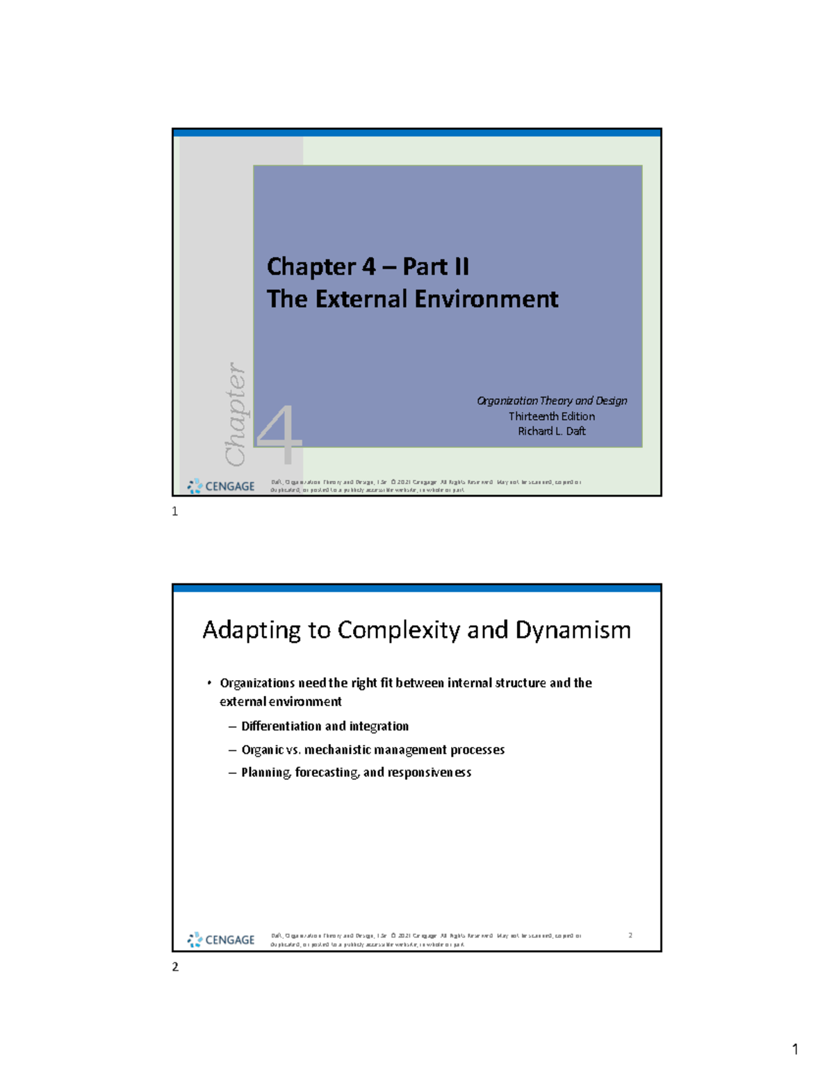 MGT4000 Daft Chapter 4 Part II - Chapter 4 Chapter 4 – Part II The External Environment ...