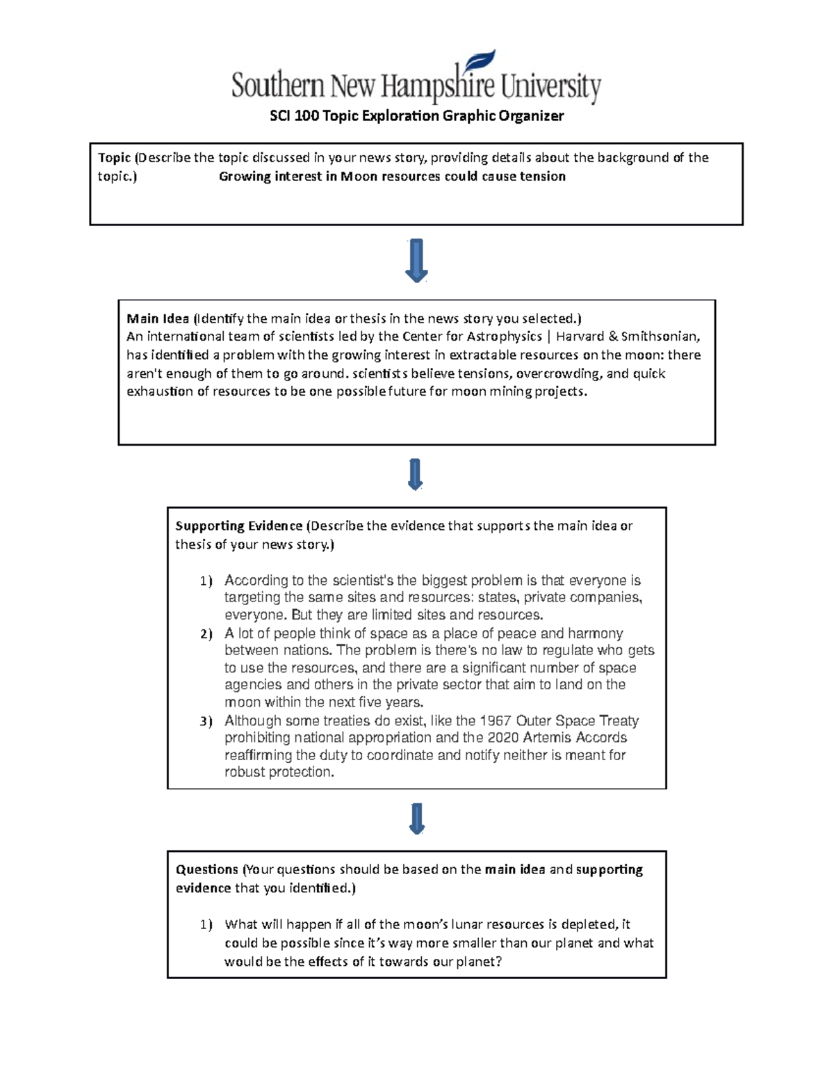 SCI 100 2-3 Project 1 - A passing score - SCI 100 Topic Exploration ...