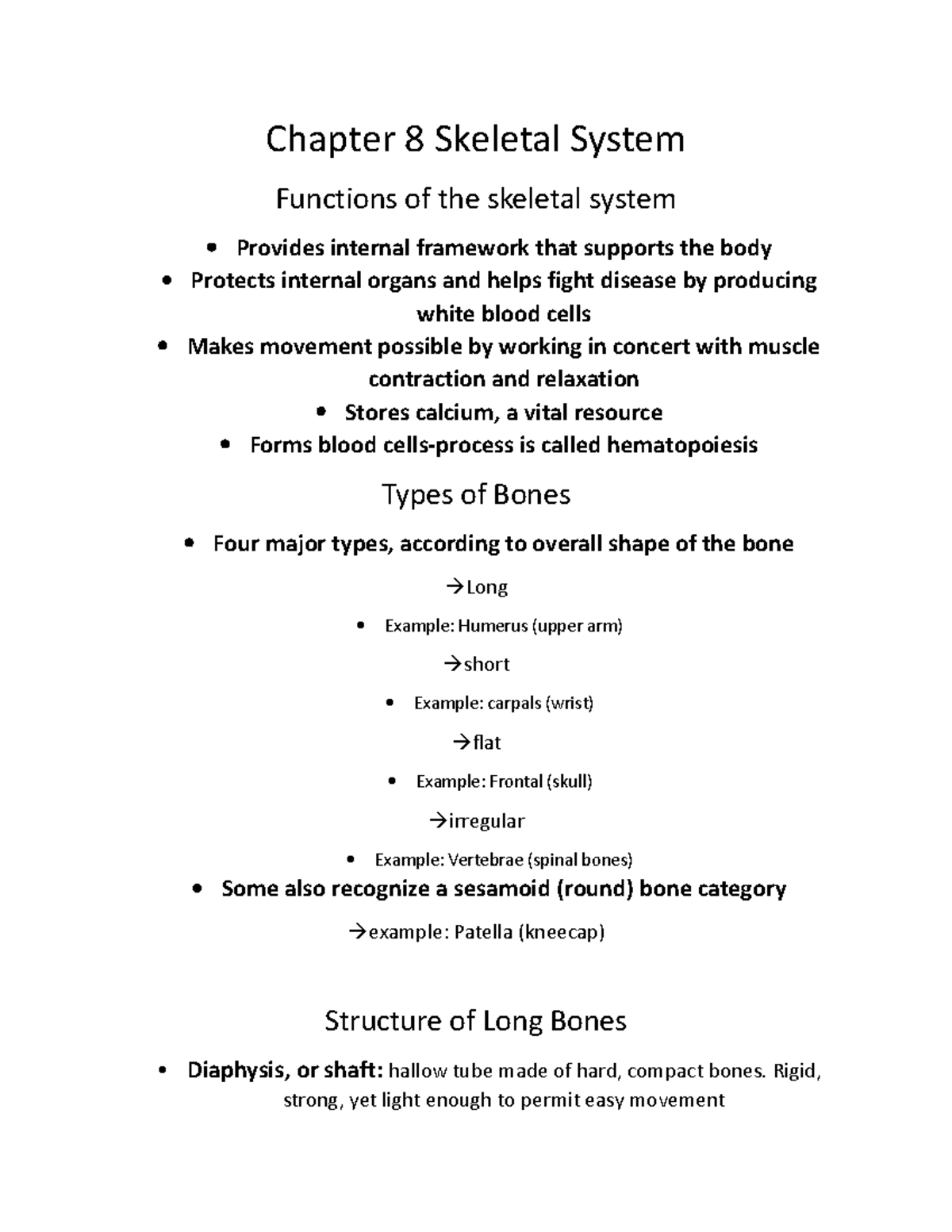 Chapter 8 Skeleton Skeletal System Chapter 8 Skeletal System Chapter 8 Skeleton Skeletal System Chapter 8 Skeletal System