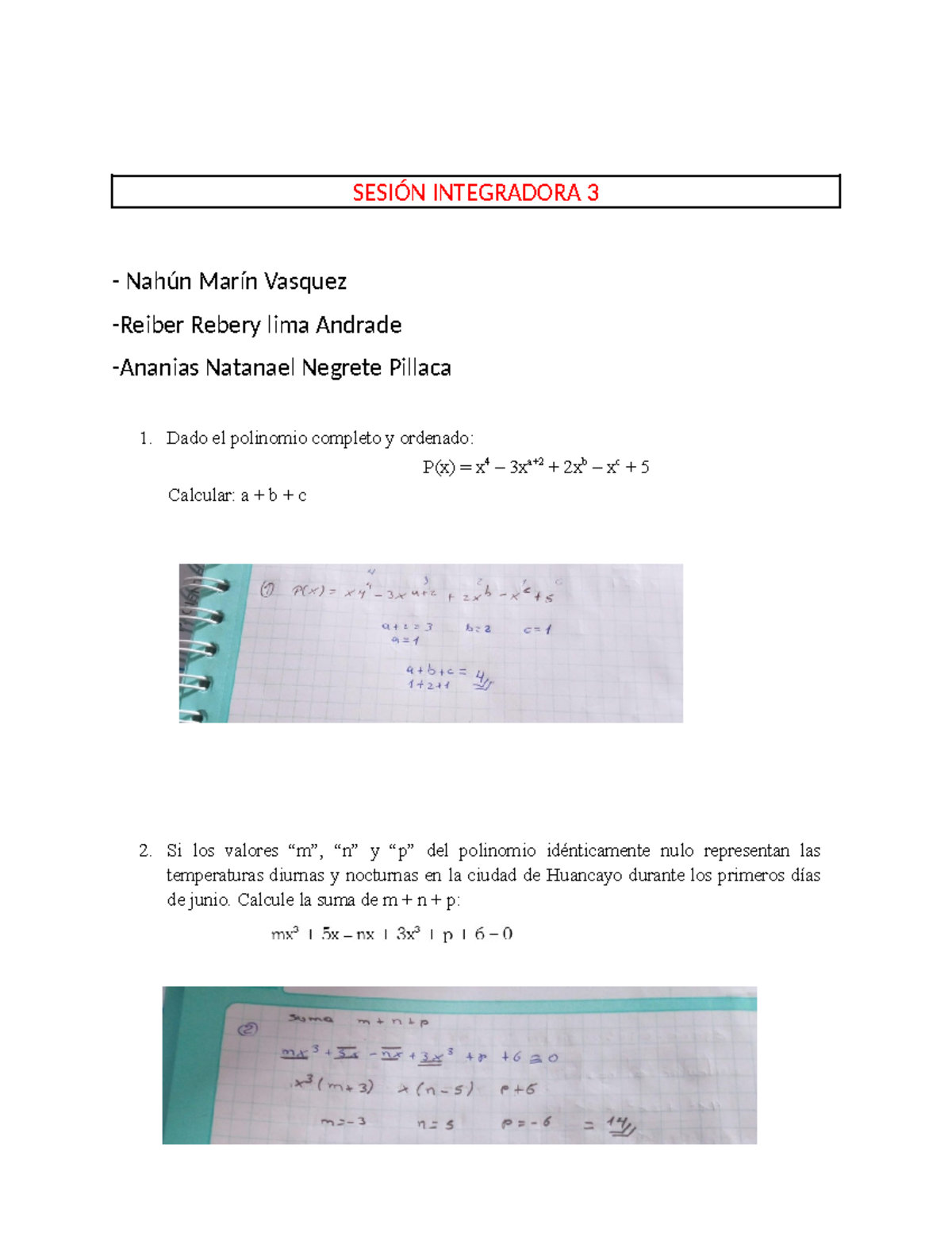 Sesión integradora 3 - SESIÓN INTEGRADORA 3 - Nahún Marín Vasquez ...