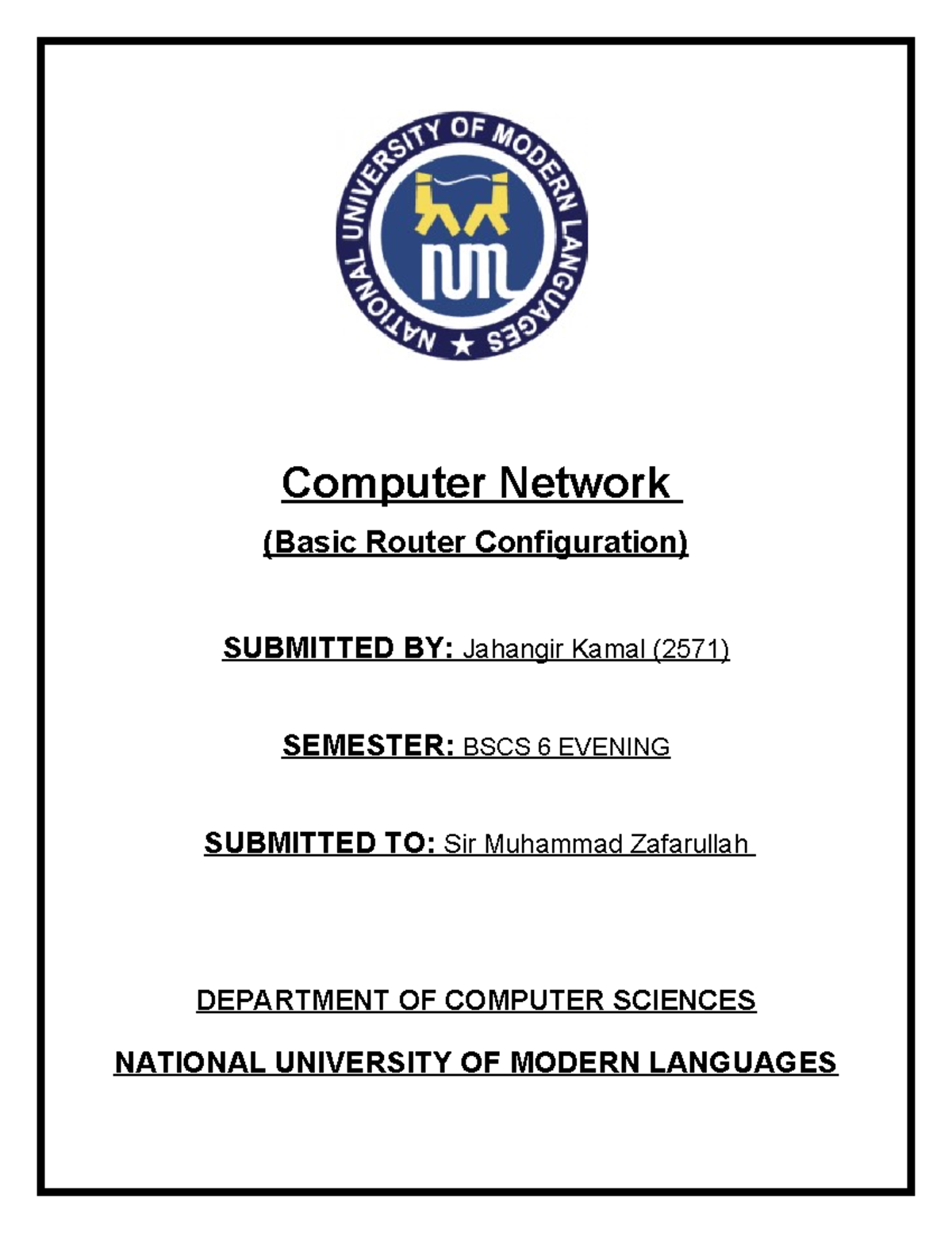 2571-jahangir-lab Report- Basic Router - Computer Network (Basic Router ...