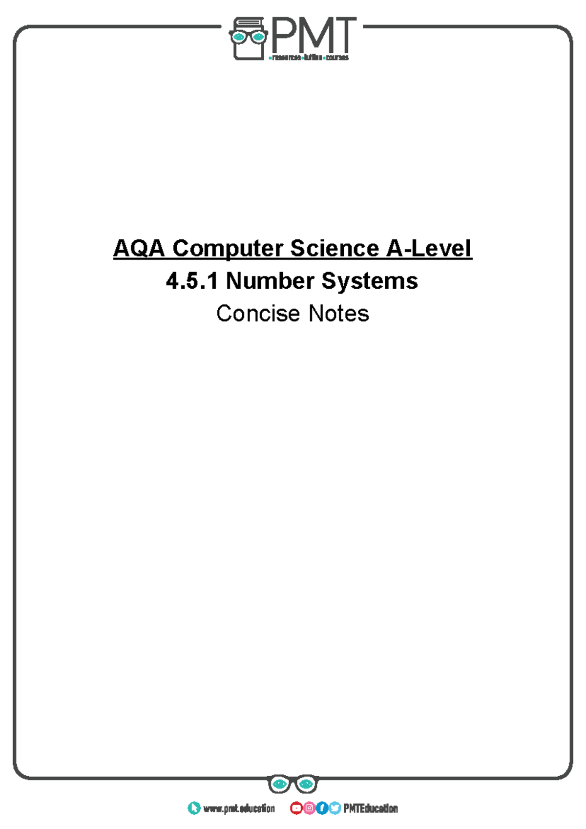 5.1. Number Systems - AQA Computer Science A-Level 4.5 Number Systems ...