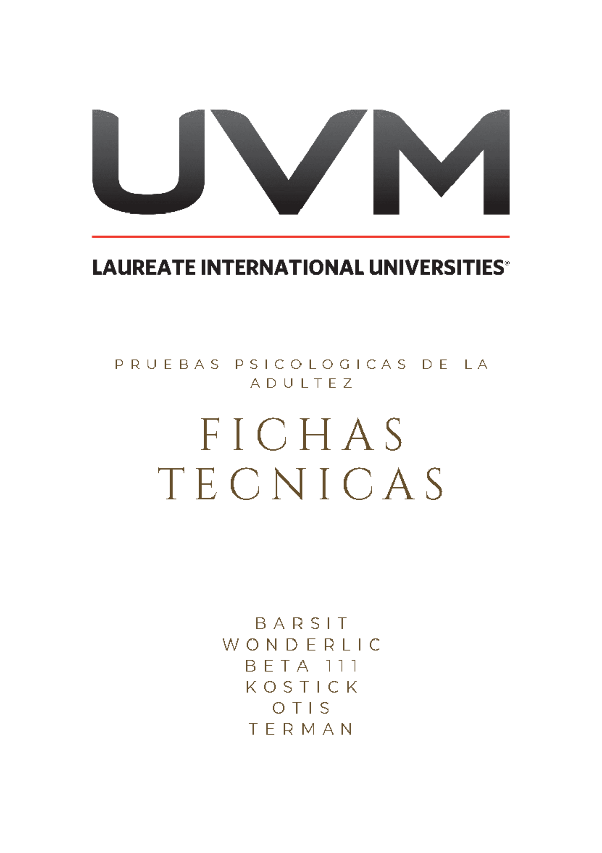 Fichas Tecnicas - F I C H A S T E C N I C A S P R U E B A S P S I C O L ...