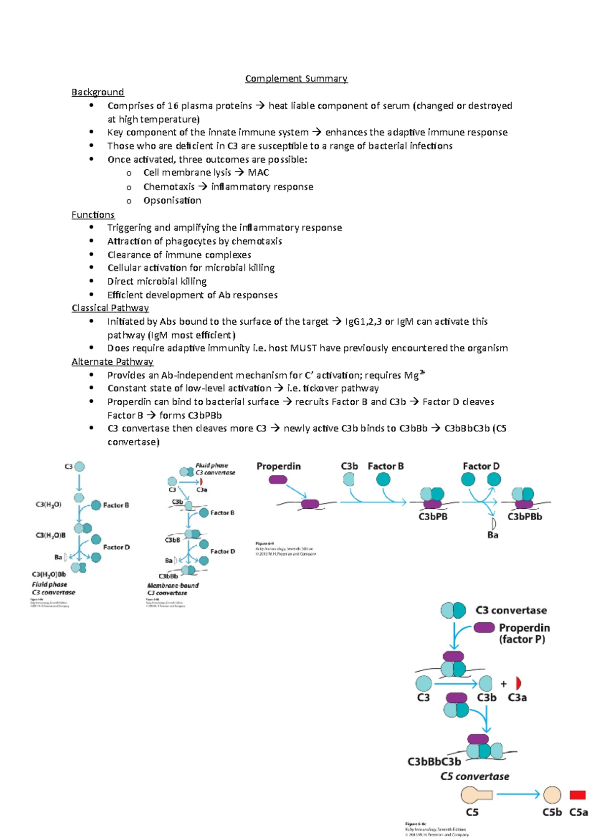 Complement-Summary - Complement Summary Background Comprises of 16 ...