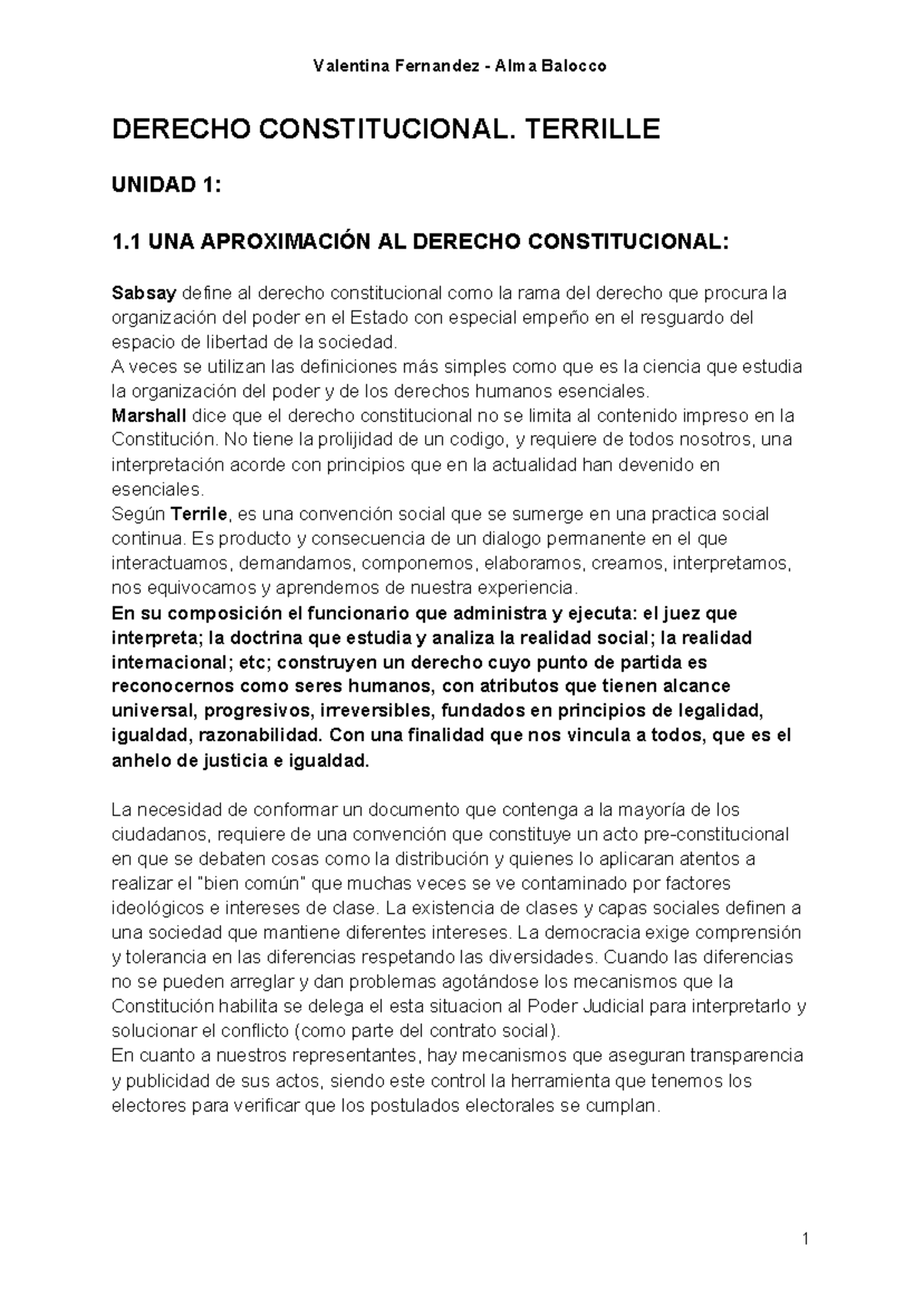Derecho constitucional resumen - DERECHO CONSTITUCIONAL. TERRILLE ...