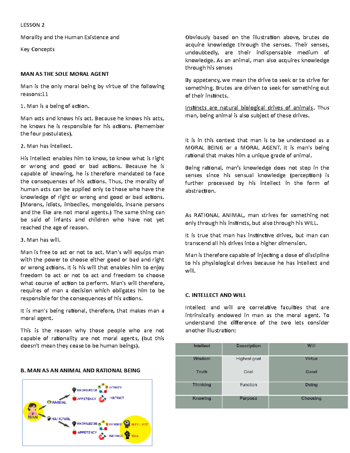Ethics-C2 - sjkandmamwkw - LESSON 2 Morality and the Human Existence ...