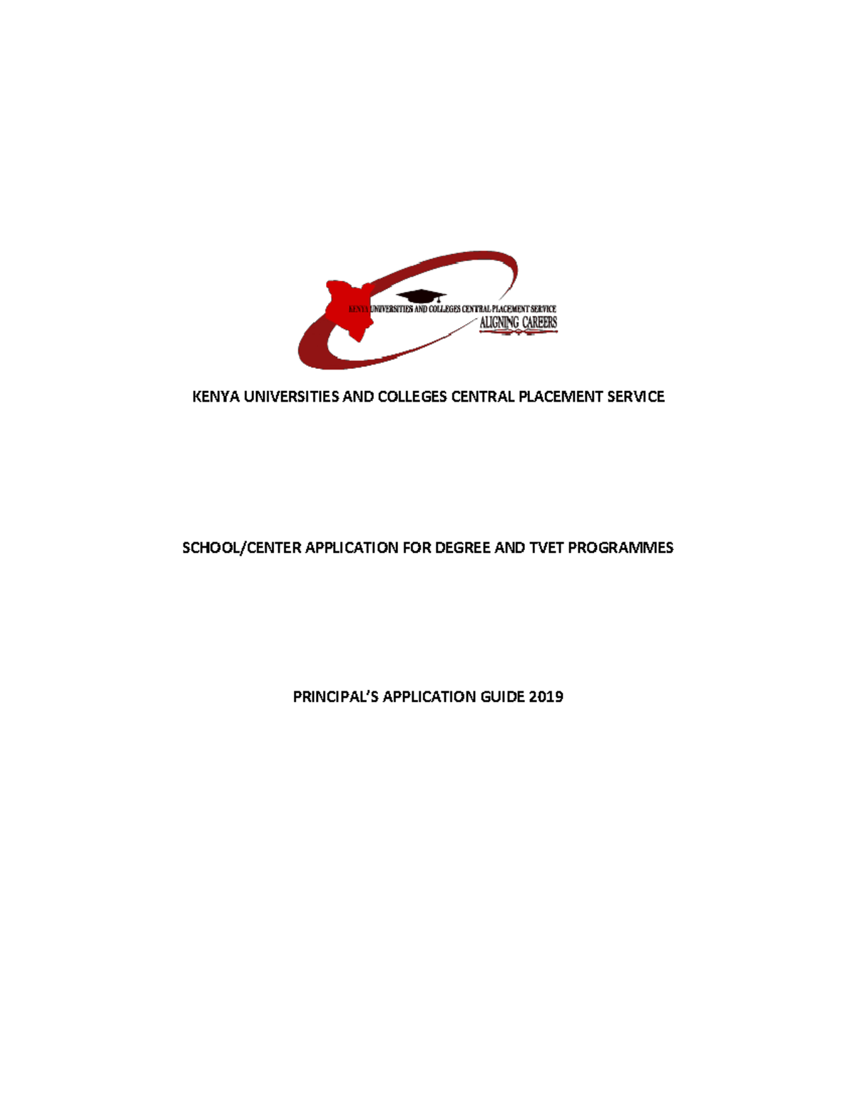 Kuccps - Principal's Manual 2019 - KENYA UNIVERSITIES AND COLLEGES ...