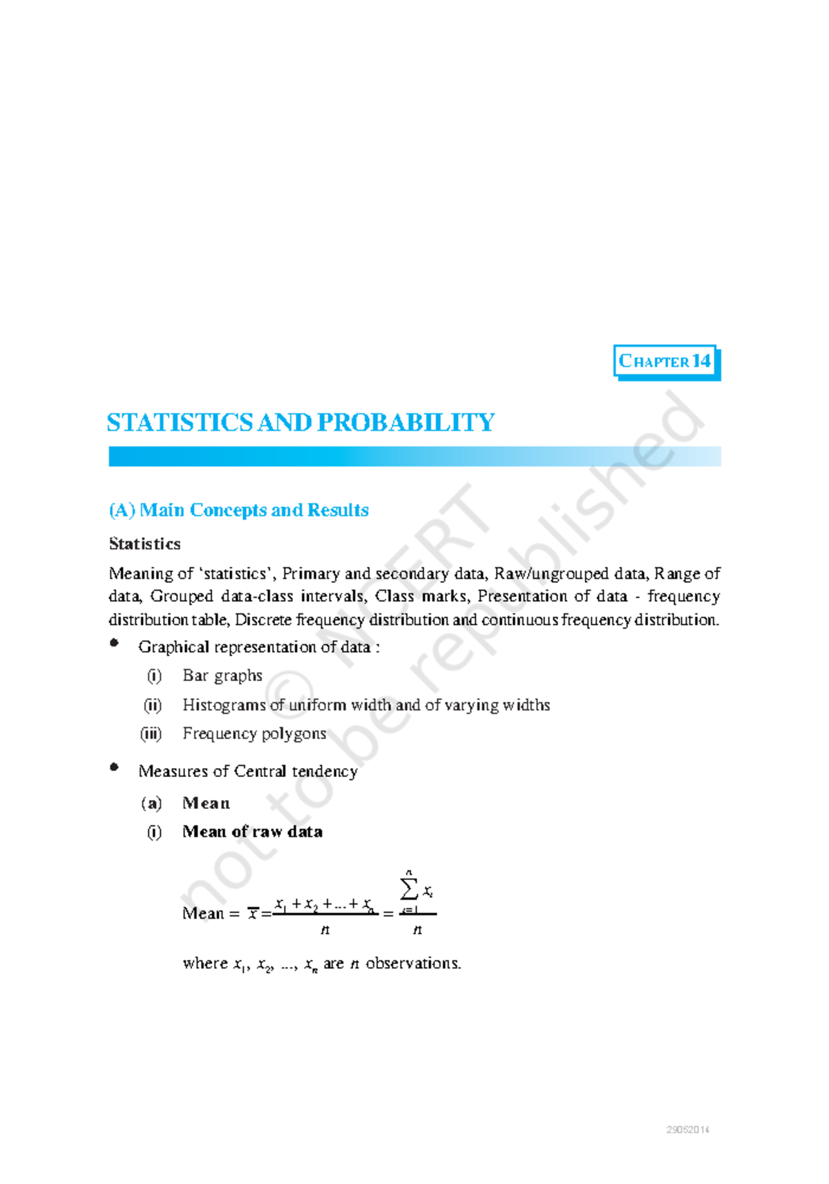 Ieep214 - STATISTICS AND PROBABILITY - (A) Main Concepts and Results ...