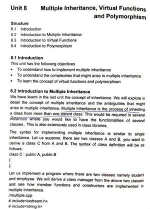 Oops Using C++ - Introduction to Oops and C++ - Unit 1 Introduction to OOP and C++ Structure 1 ...