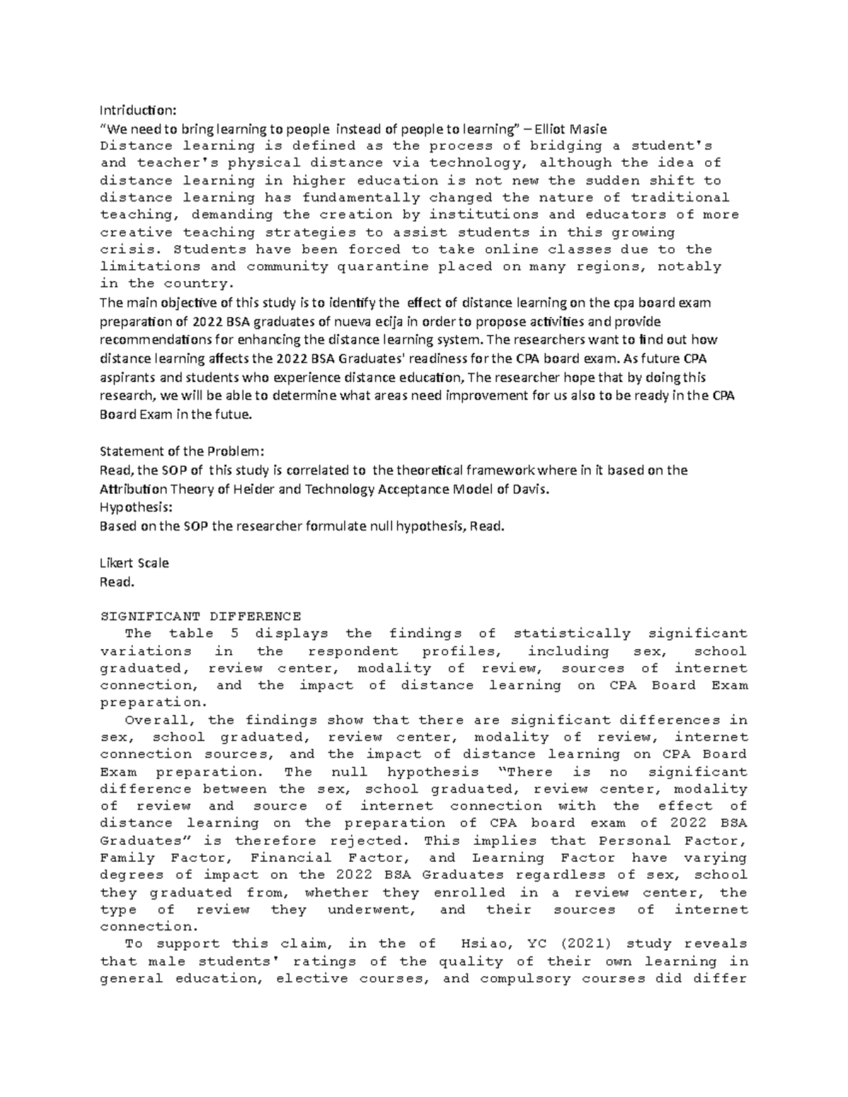 Script - research - Intriduction: “We need to bring learning to people ...