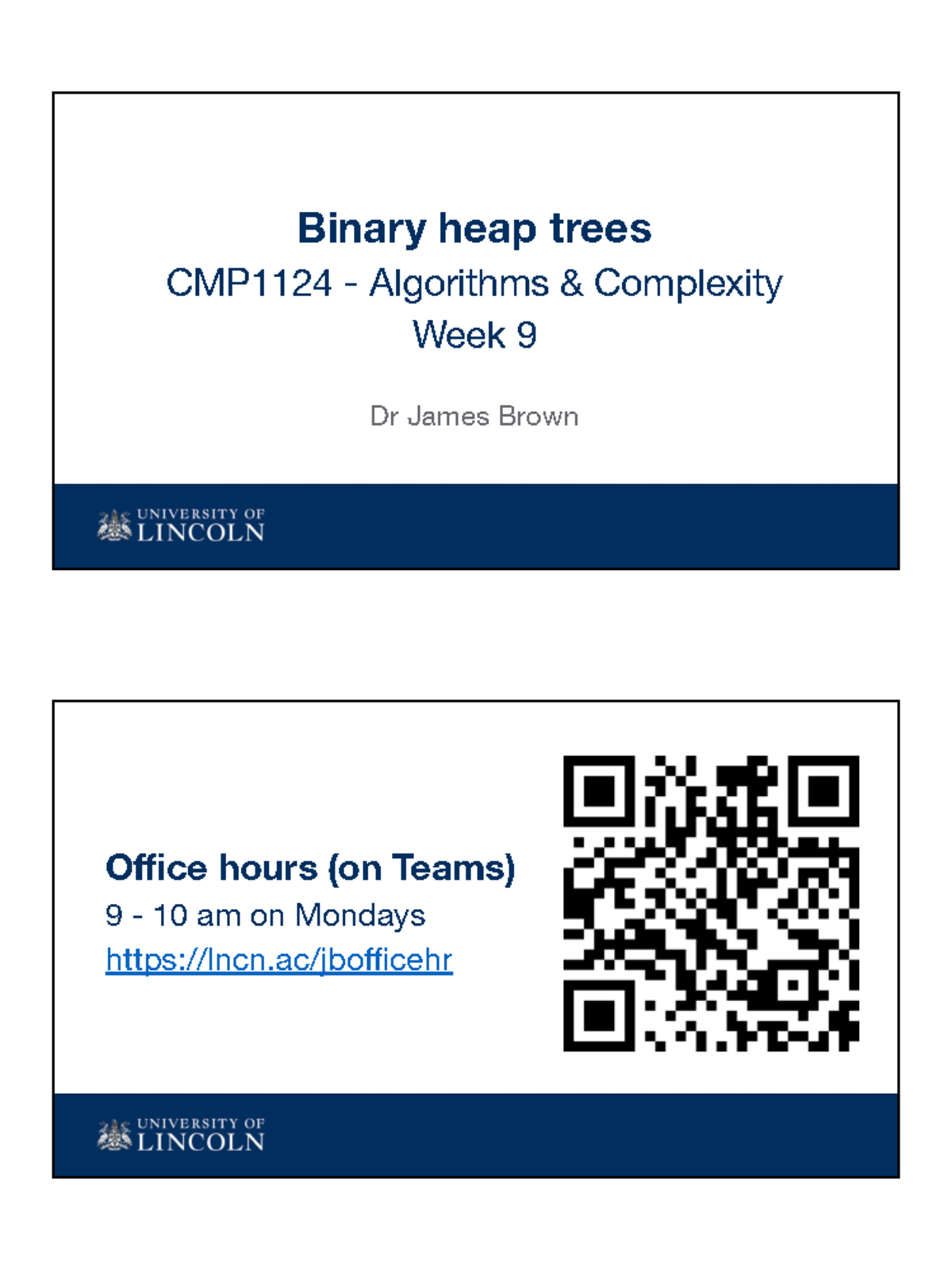 Cmp1124m Lecture 9 Binary Heaps Binary Heap Trees Cmp1124
