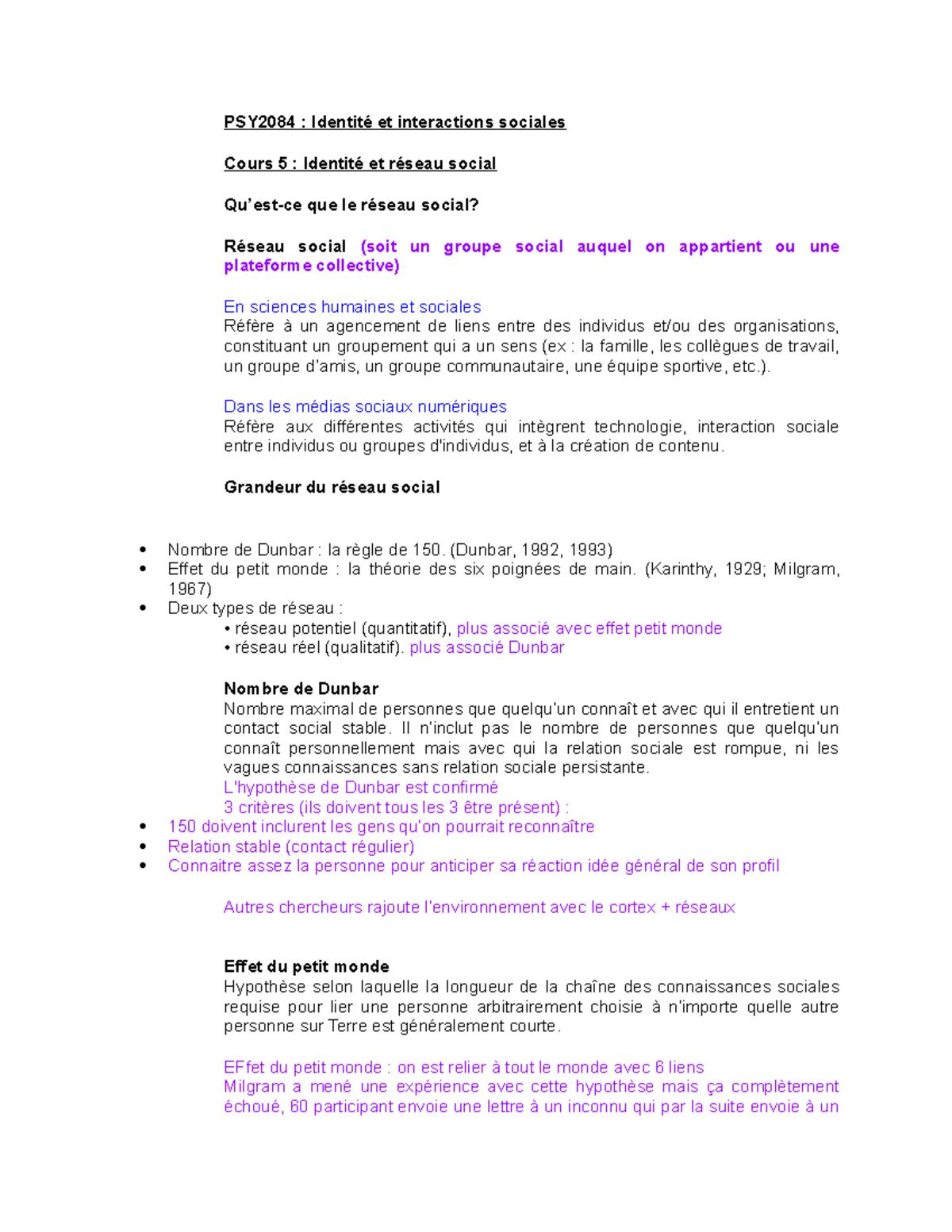 PSY2084 cours 5 - PSY2084 : Identité et interactions sociales Cours 5 ...