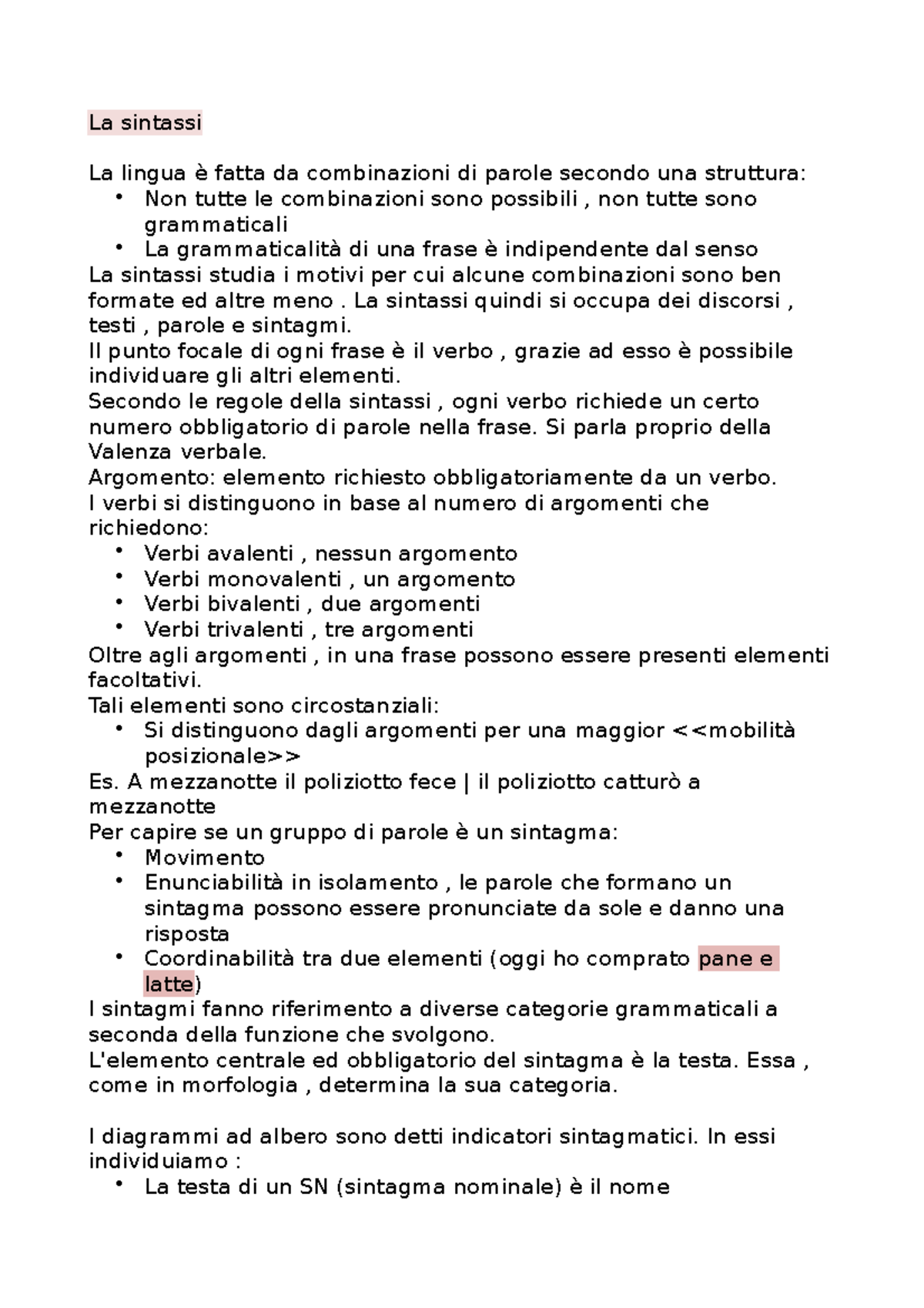 La sintassi - La sintassi La lingua è fatta da combinazioni di parole ...