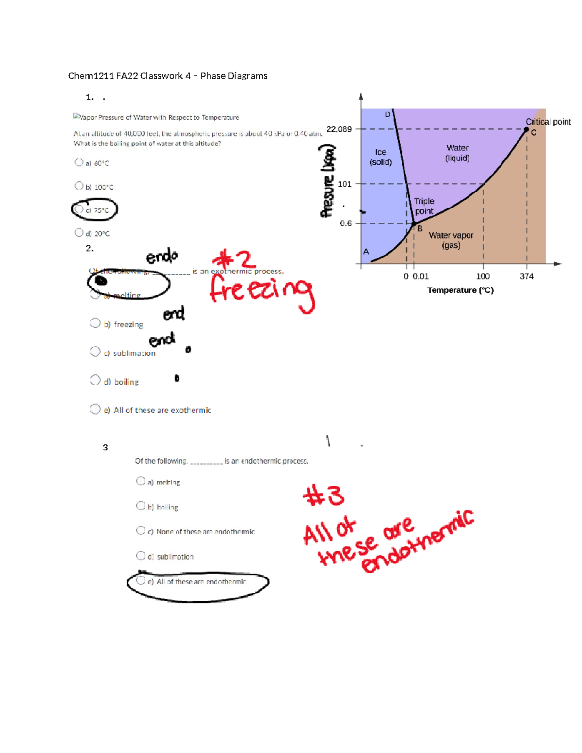 Chem1212 FA23 HW04 Phase Diagrams 1 copy - Chem1211 FA22 Classwork 4 ...
