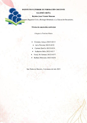 Cuadro de los componentes del curriculo dominicano - Asignatura ...