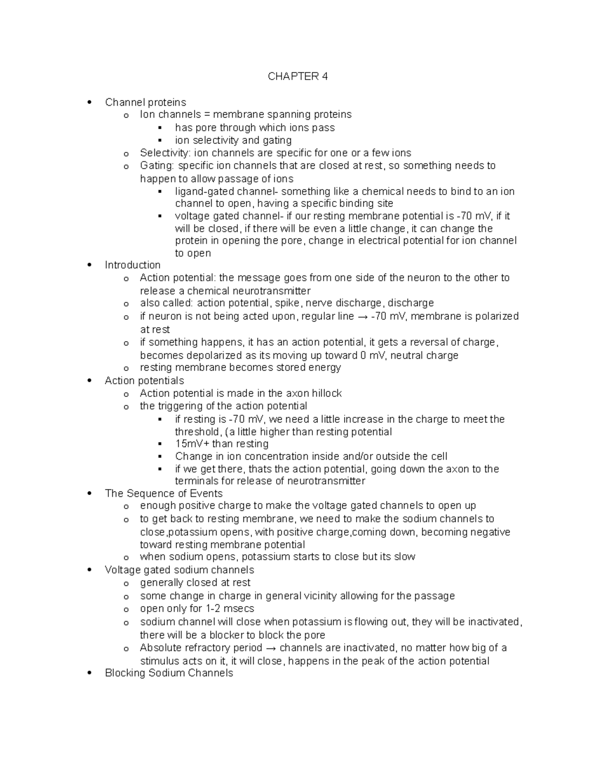 Chapter 4 - Professor: Lisa Robison Includes Verbatim Lecture notes but ...