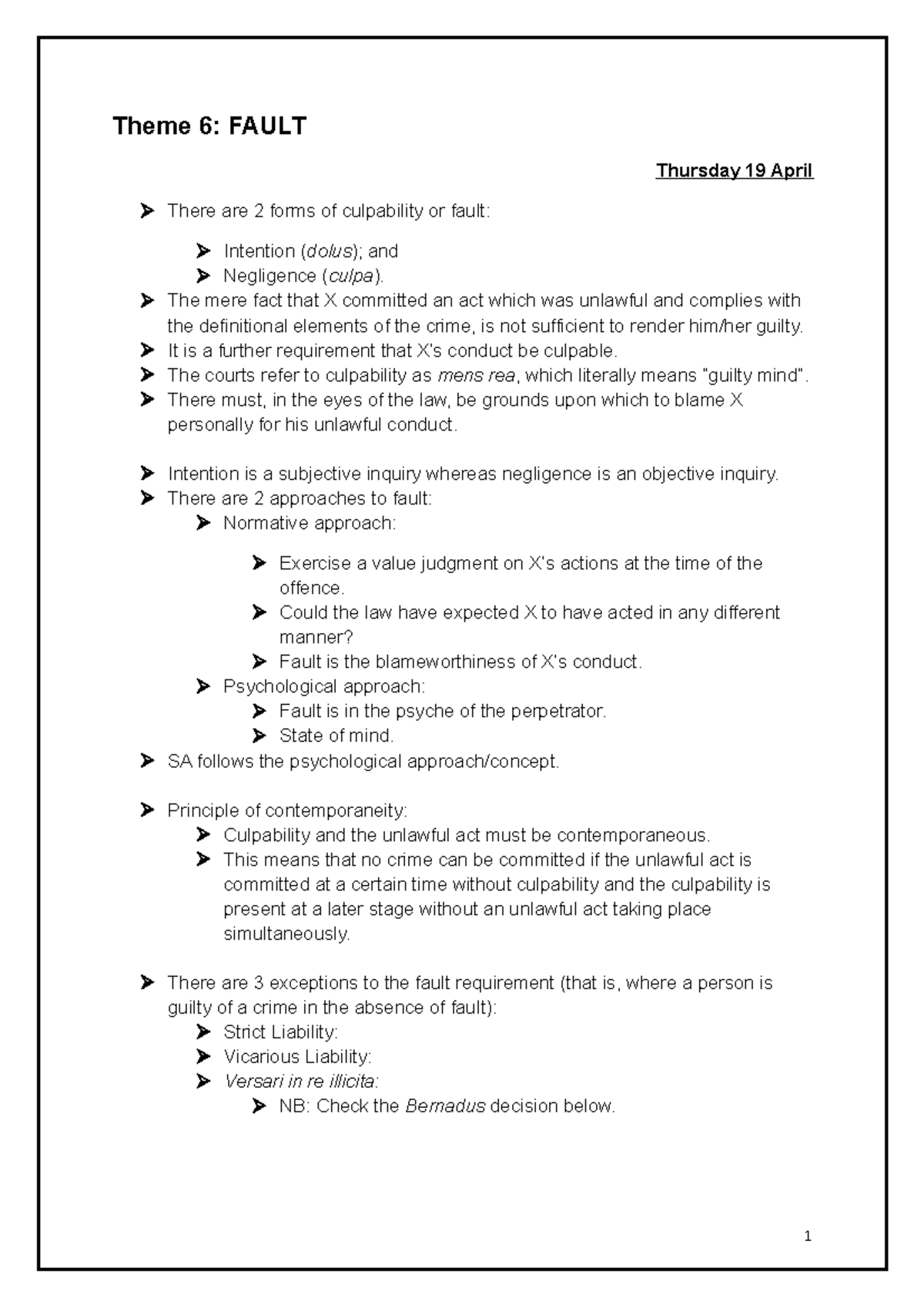 PBL 410 Theme 6 - Fault - Theme 6: FAULT Thursday 19 April There are 2 ...