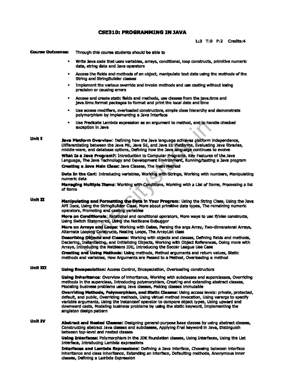 Syllabus - probability and statistics - universitystudy - Studocu