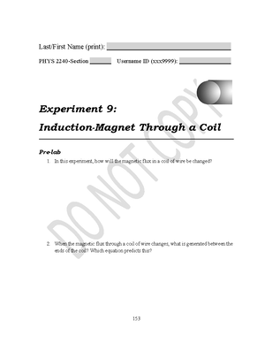 Magnetic Field in a Current Carrying Coil lab report-1 - Running head ...