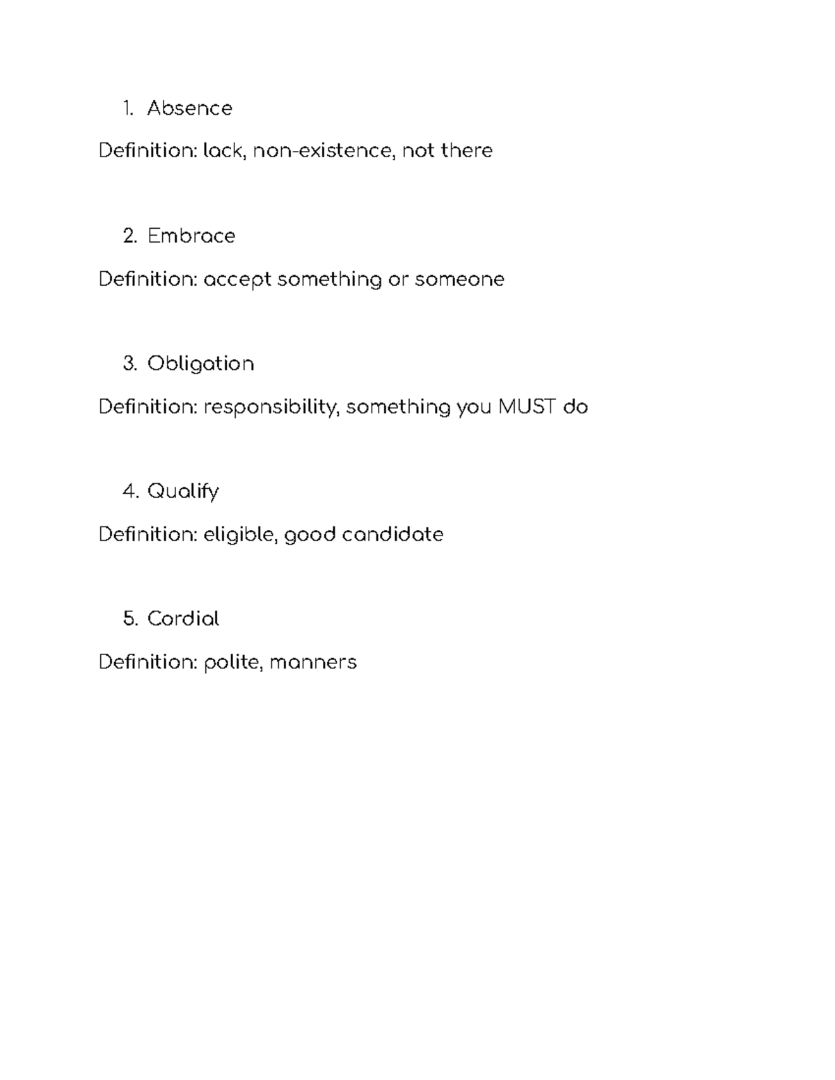 Lecture 4 - Absence Definition: lack, non-existence, not there Embrace ...