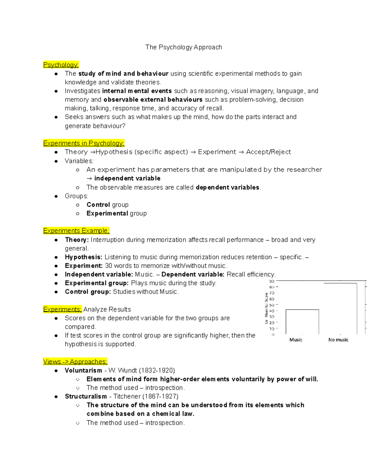 The Psychology Approach - The Psychology Approach Psychology; The study ...