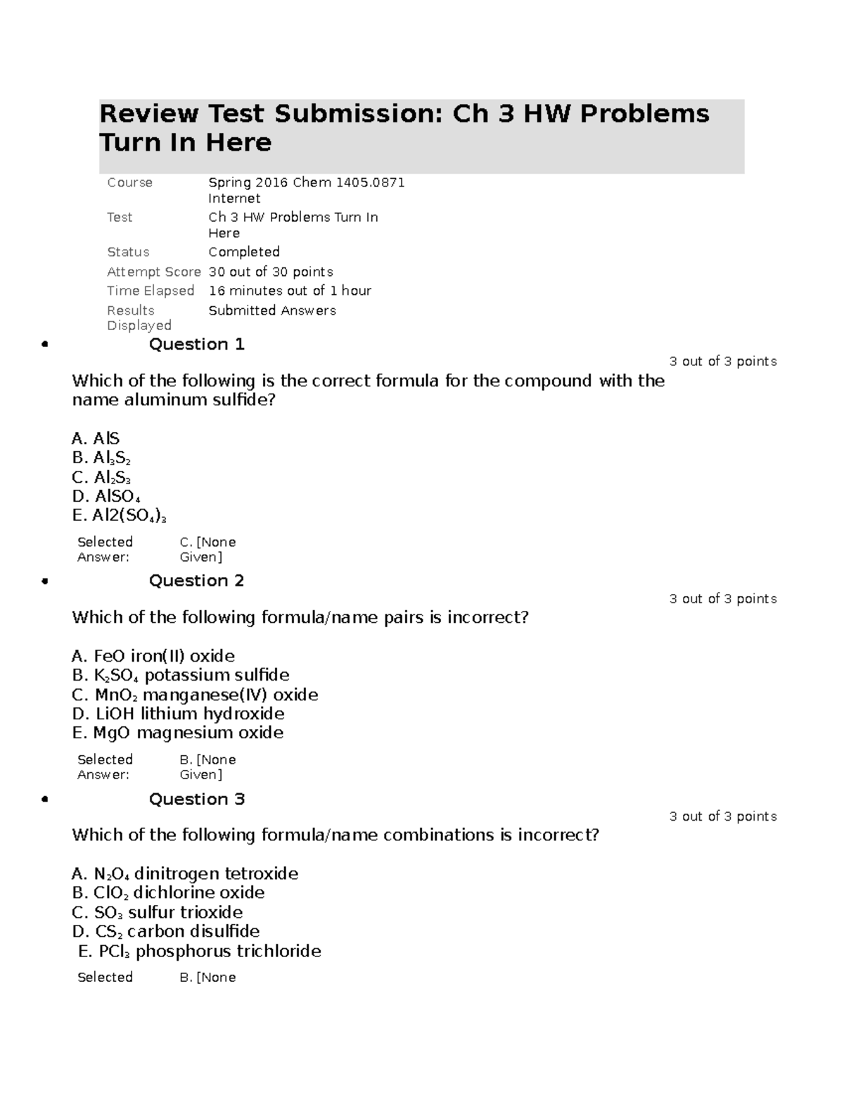 HW 3 Review Test Submission for Test Three - Review Test Submission: Ch ...