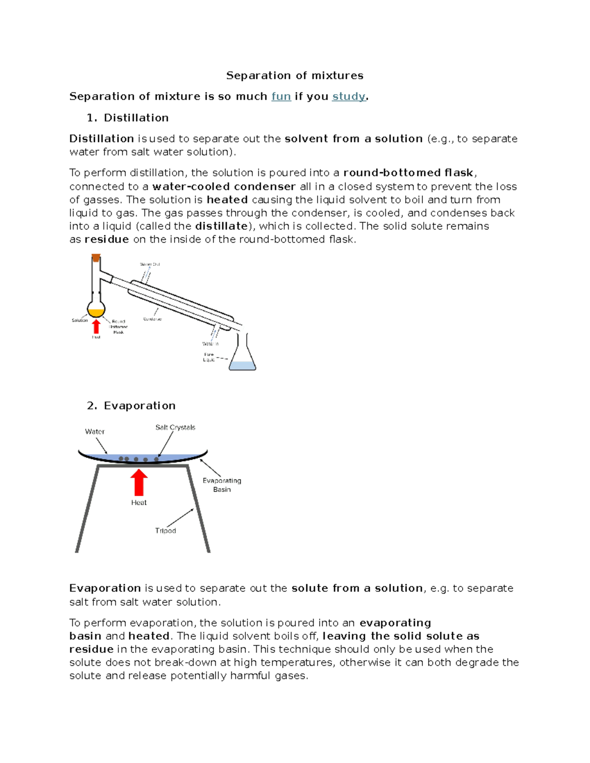 Separion of mixture revision - Separation of mixtures Separation of mixture is so much fun if ...