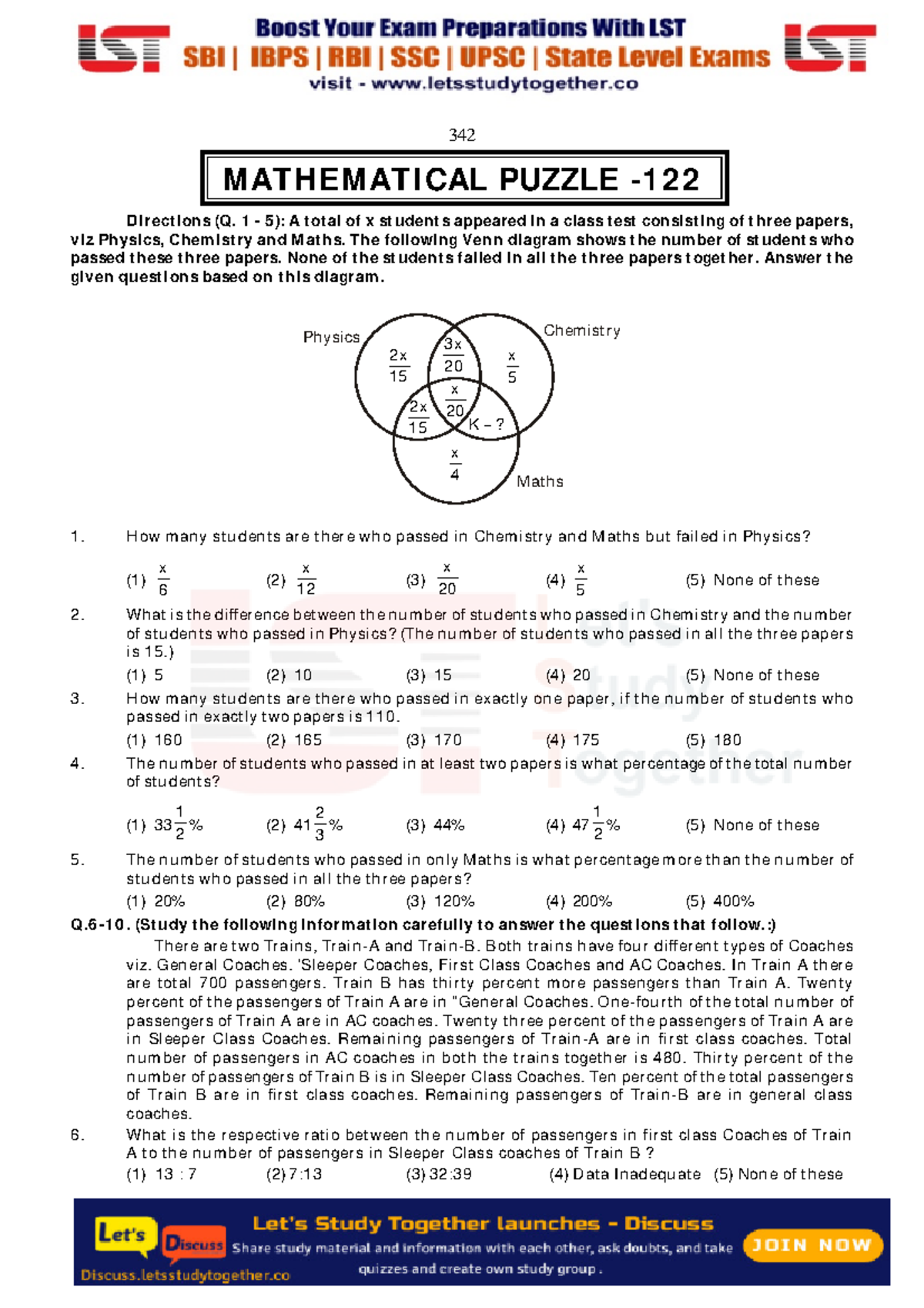 Caselet Data Interpretation PDF For Bank Exams www Letsstudytogether 