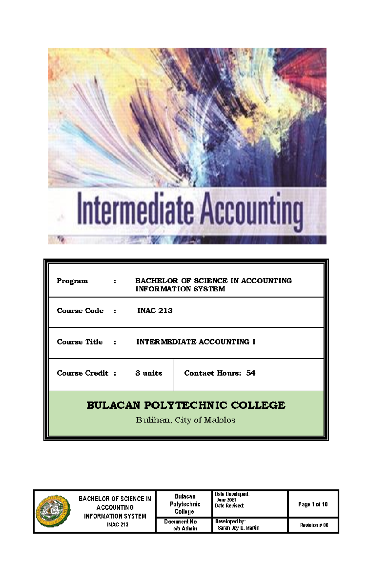 Info Sheet 8 In Ac 213 - Receivables - ####### BACHELOR OF SCIENCE IN ...
