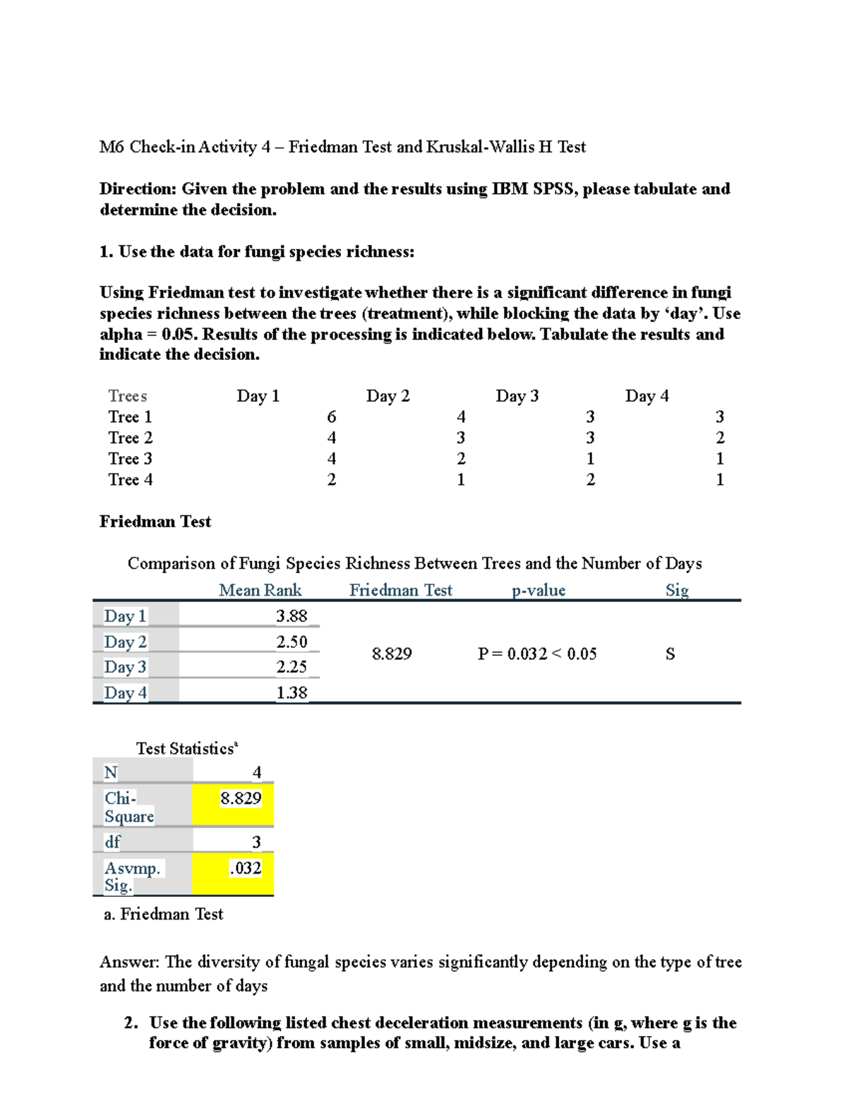 BIO M6CIA4 - BIOSTATS - M6 Check-in Activity 4 – Friedman Test and ...