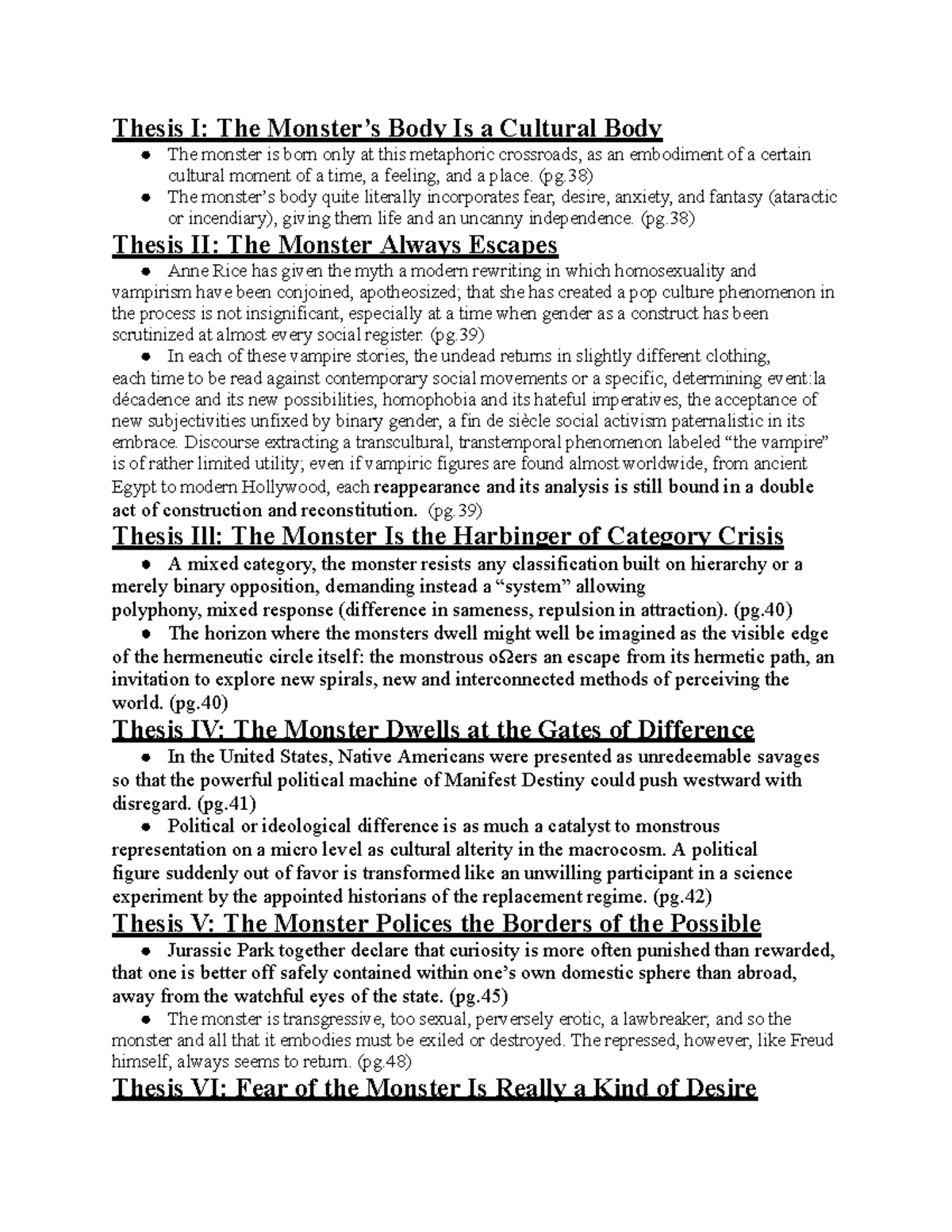 DD19HW1 - assignment - Thesis I: The Monster’s Body Is a Cultural Body ...