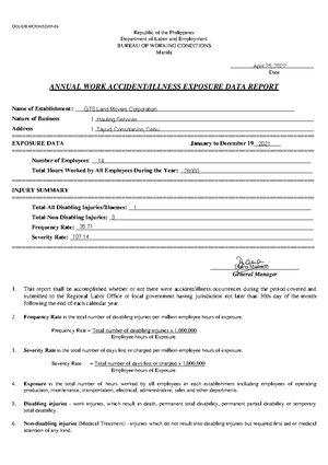 BES 105- Report-OF- Safety- Organization - Republic of the Philippines ...