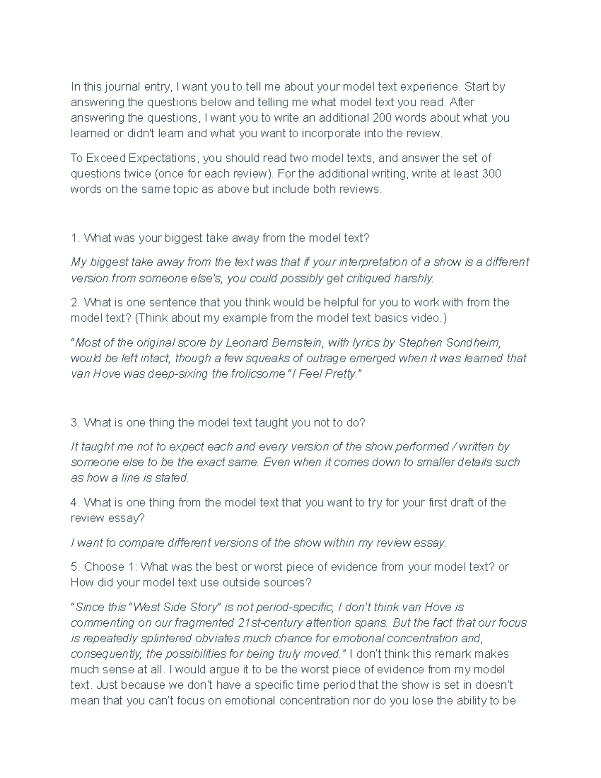 Midterm study guide - In this journal entry, I want you to tell me ...