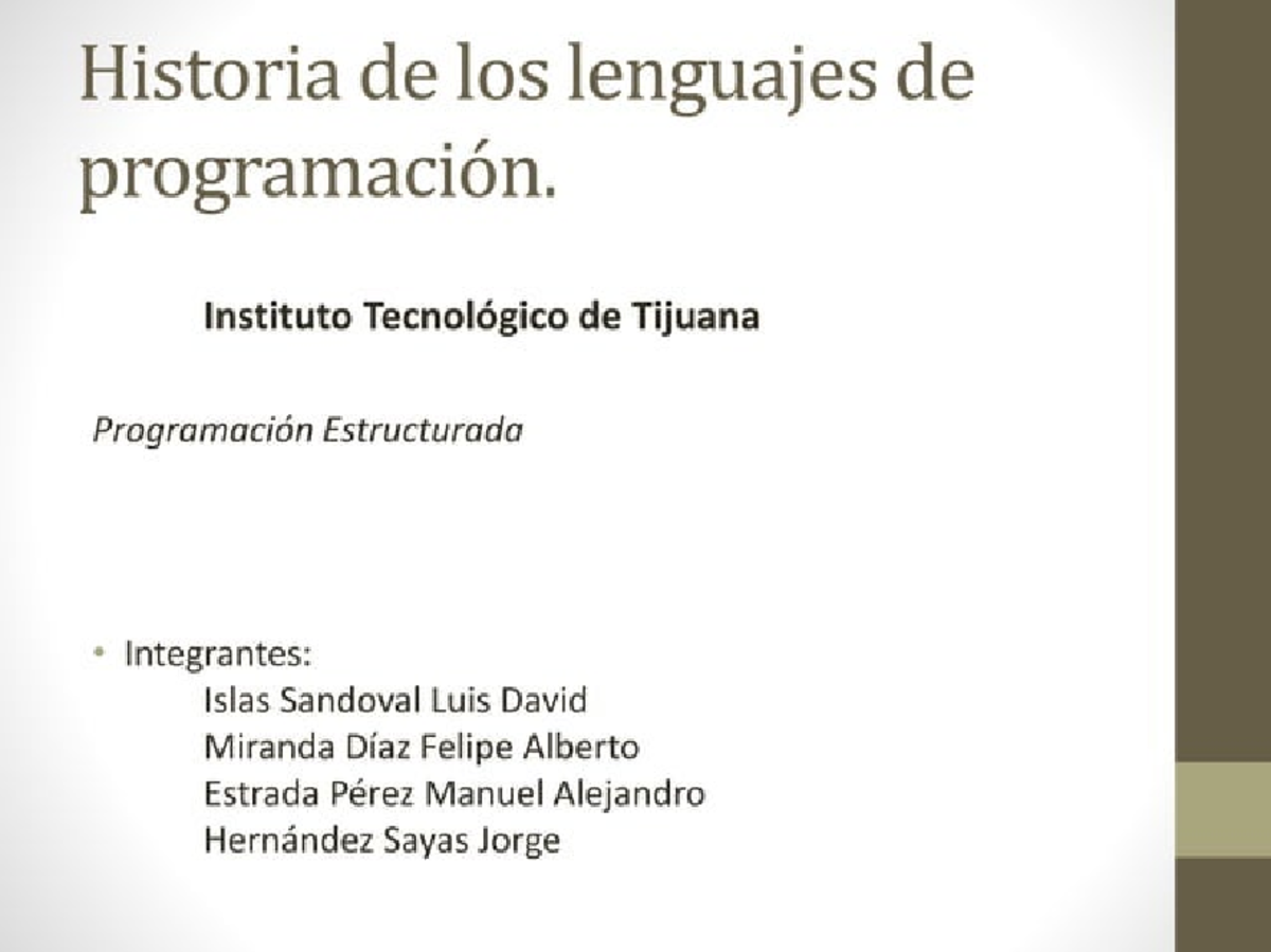 Historia de los Lenguajes de Programacion - 20240523 171129 - educacion ...