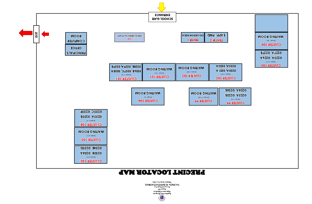 Precinct Locator Map Inverted pdf - ENTRANCE SCHOOL GATE EXIT ...