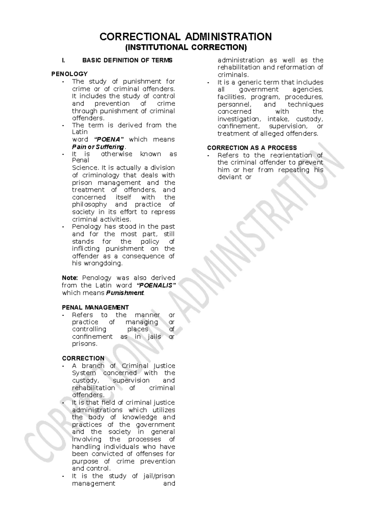 A comprehensive reviewer of Correctional Administration - CORRECTIONAL ...