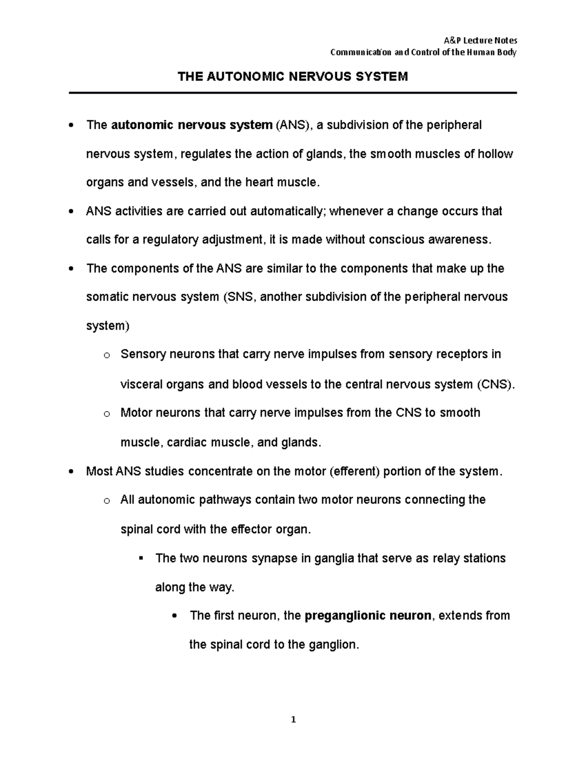 2021-Anatomy-Physioogy-I-Autonomic Nervous system parts-Review-Lecture ...