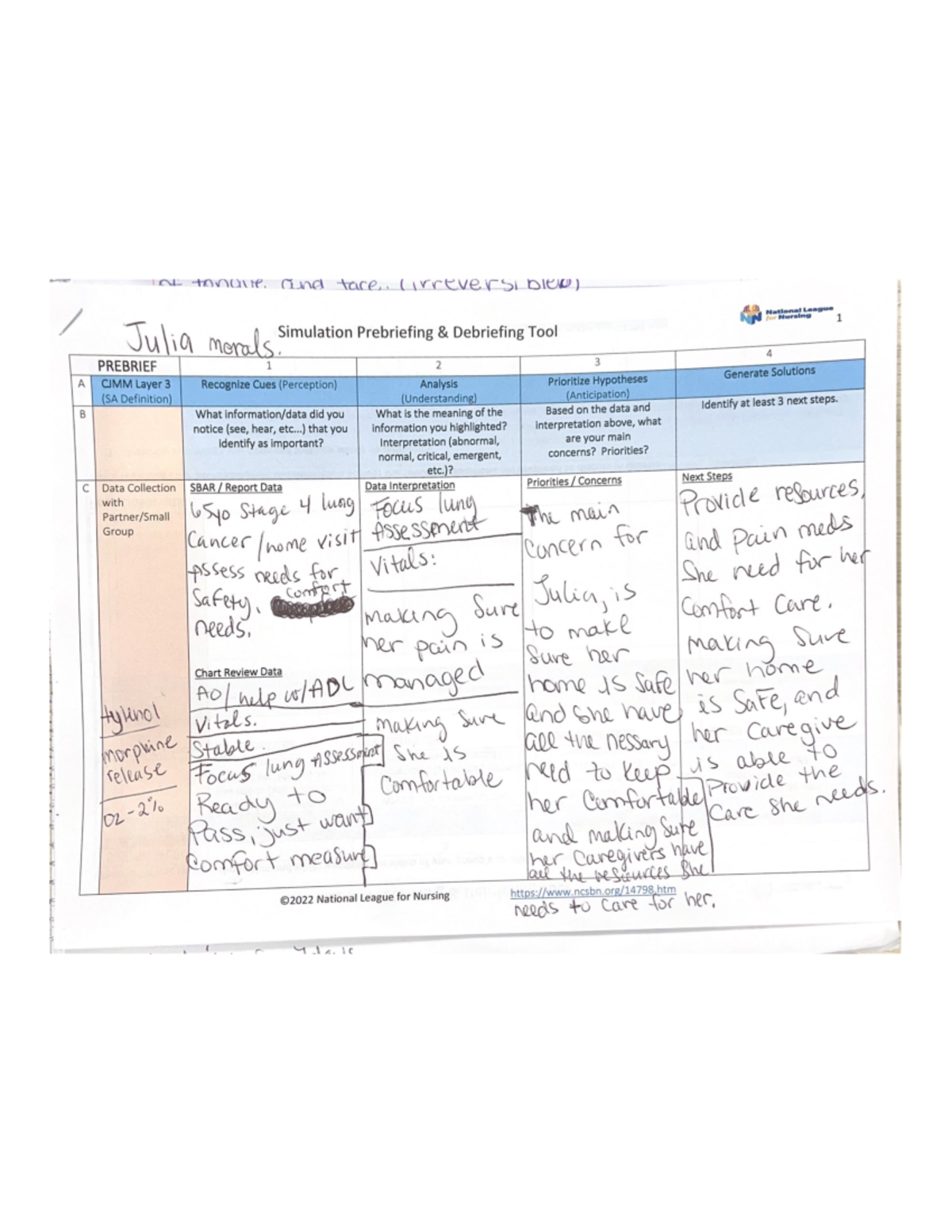 Simulation Prebriefing & Debriefing Tool - tanuve and tace. cirreversi ...