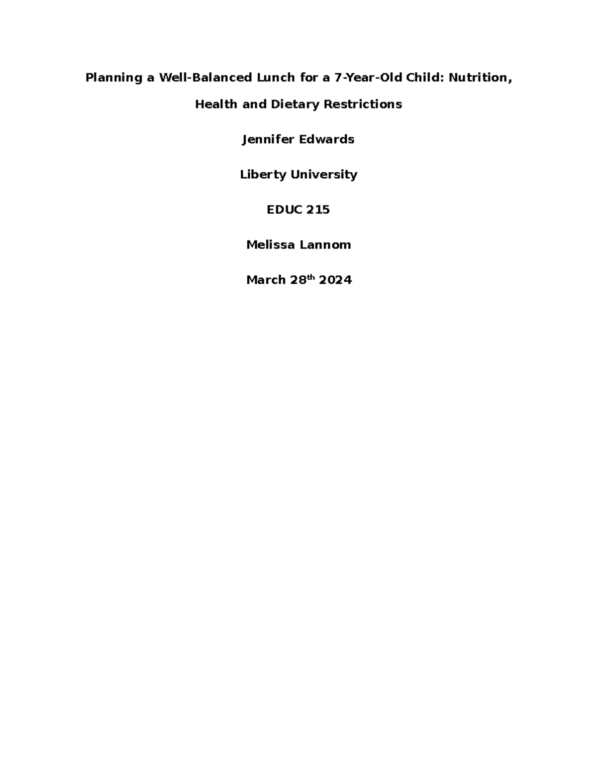 7-year-old food plan - Meal plan - Planning a Well-Balanced Lunch for a ...
