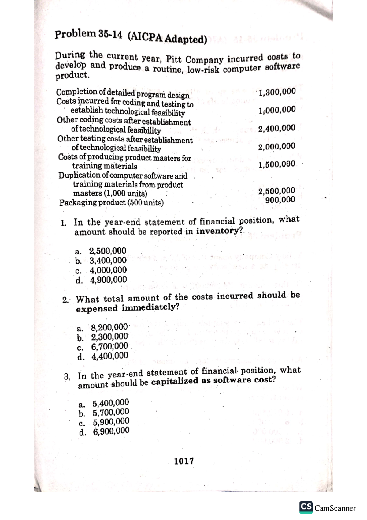 Problem 35 - Intermediate Accounting (Volume One) 2021 Edition Author ...