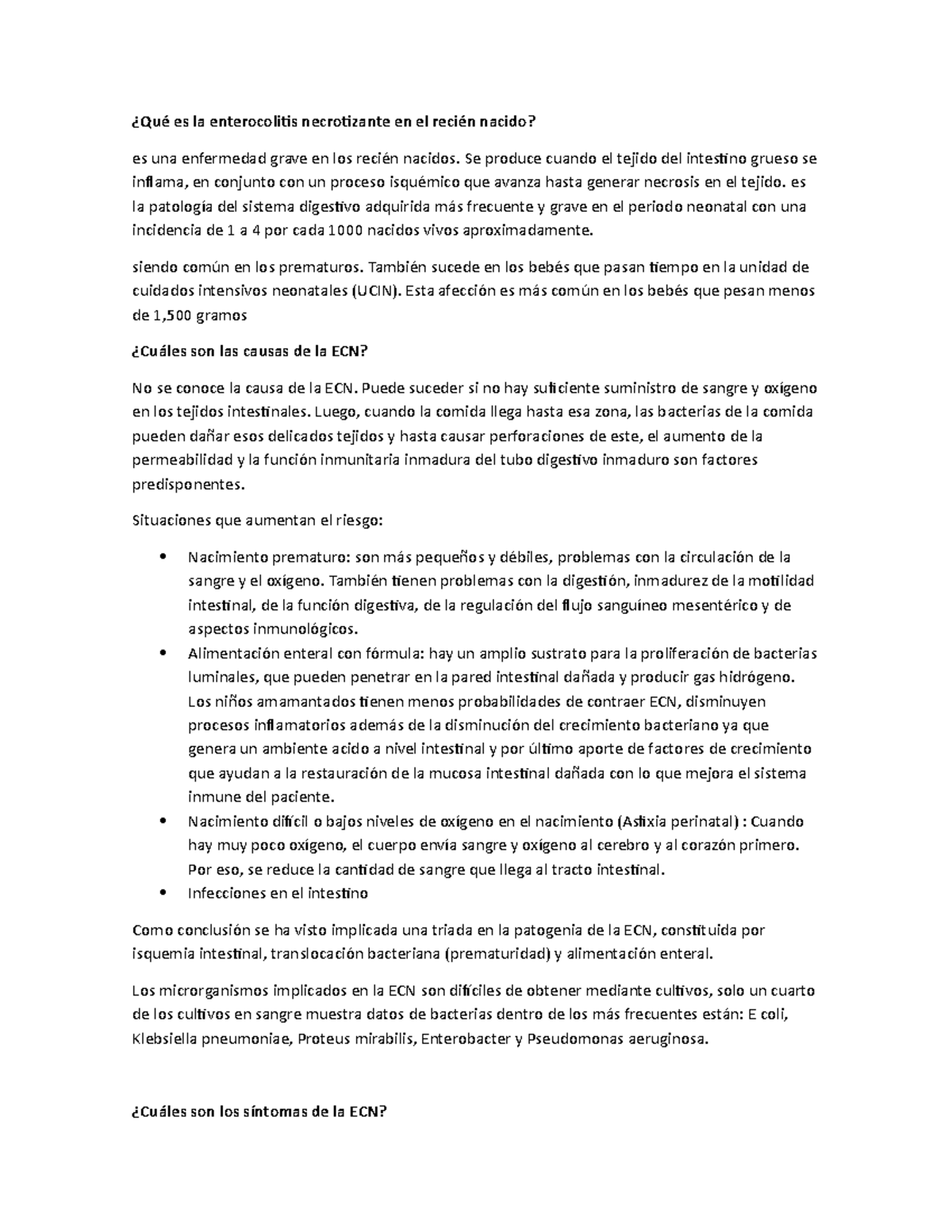 Enterocolitis Aguda Necrotizante - ¿Qué es la enterocolitis ...