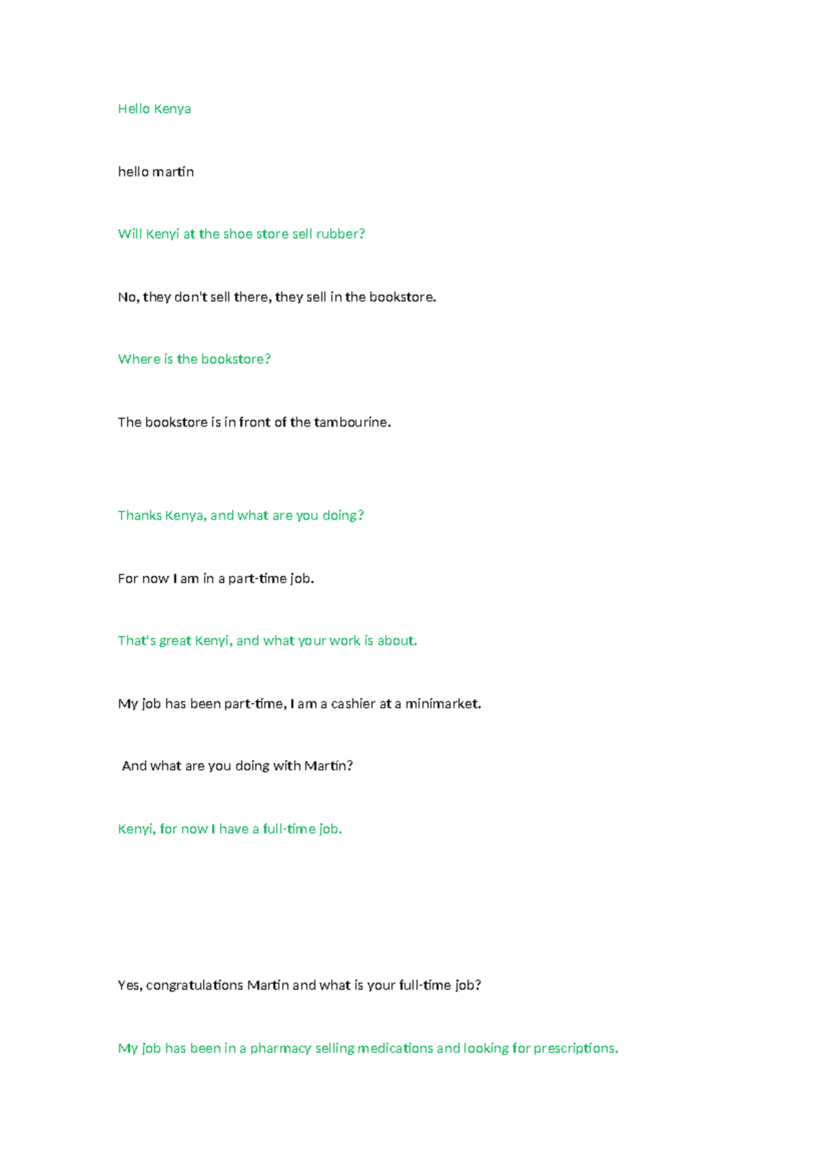 PRACTICA CALIFICADA - Hello Kenya hello martin Will Kenyi at the shoe ...