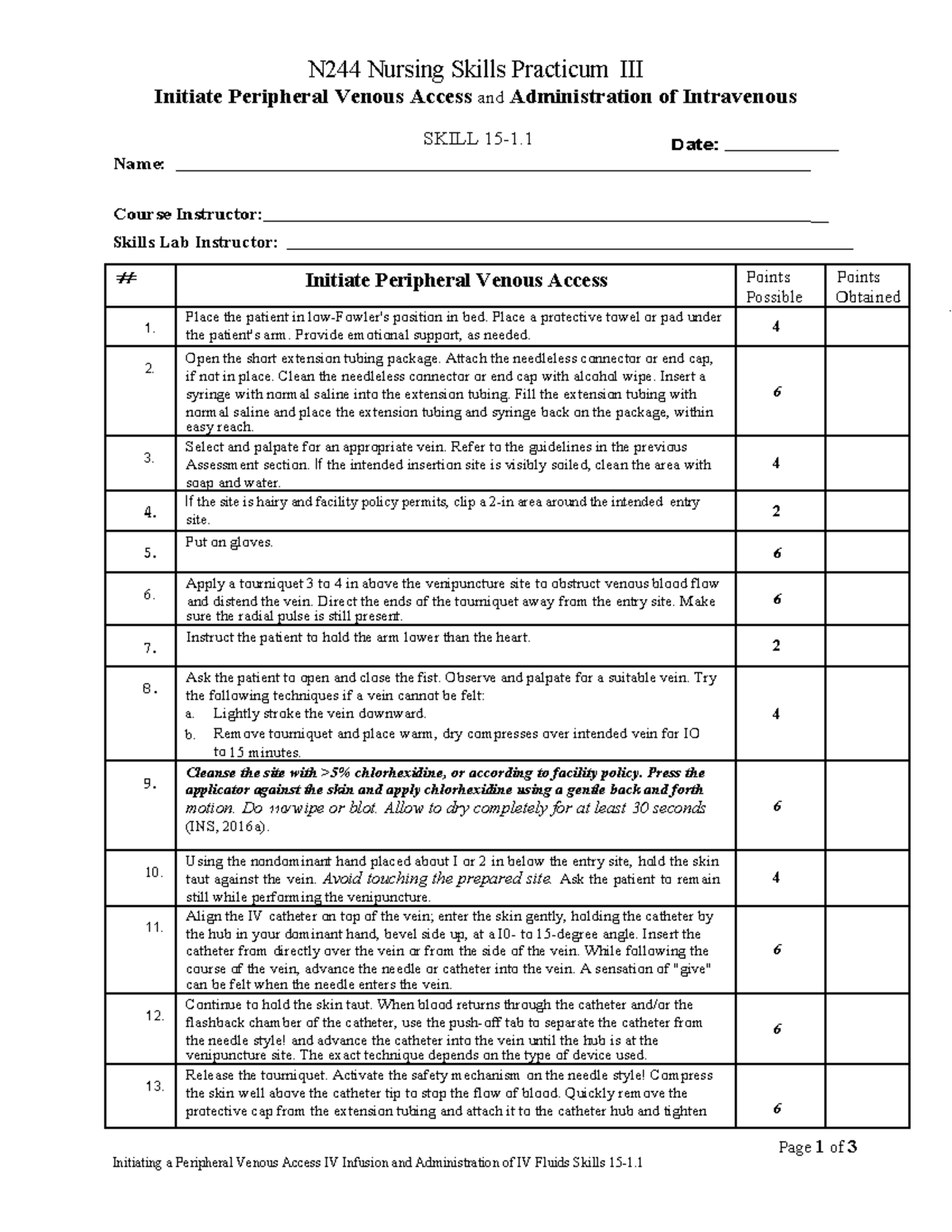 N244+Initiate+Peripheral+Venous+Access+and+Administration+of ...