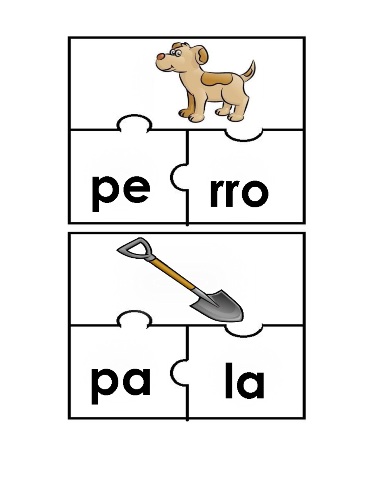 1° Rompecabezas Palabras lectura - Didácticas De La Lengua Propia P ...