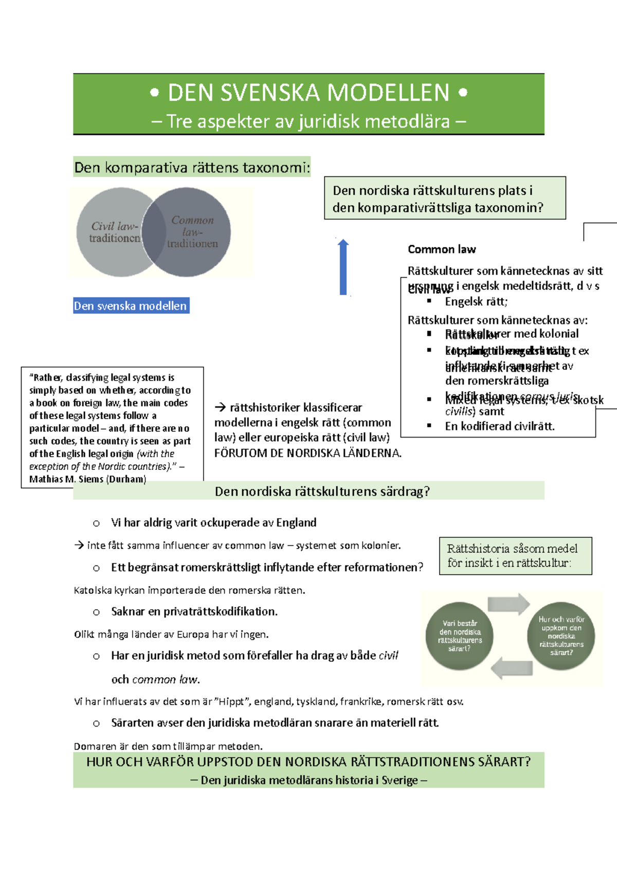 Den svenska modellen - • DEN SVENSKA MODELLEN • – Tre aspekter av ...