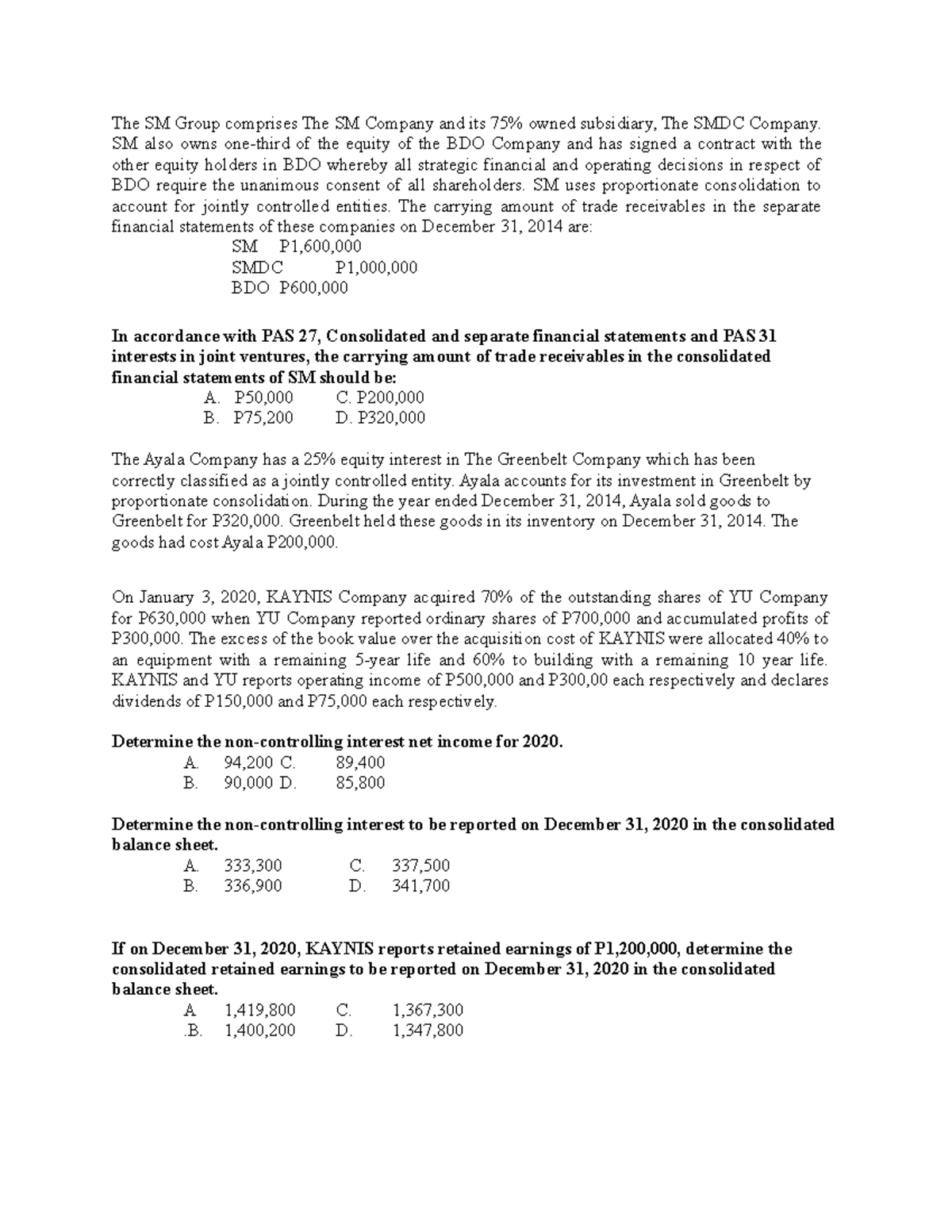 Sasa - TOPIC AFAR. STUDYYYYY GUIDE - The SM Group comprises The SM ...
