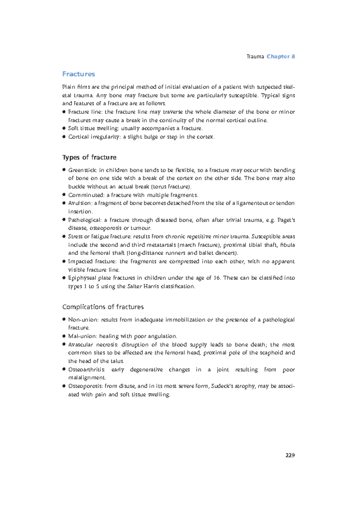 Radiology Lecture Notes pdf (77) - Trauma Chapter 8 229 Fractures Plain ...