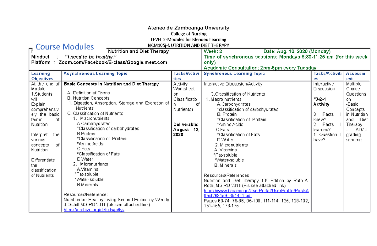 Module-1 - Ms. Glenda Reyes - Ateneo de Zamboanga University College of ...
