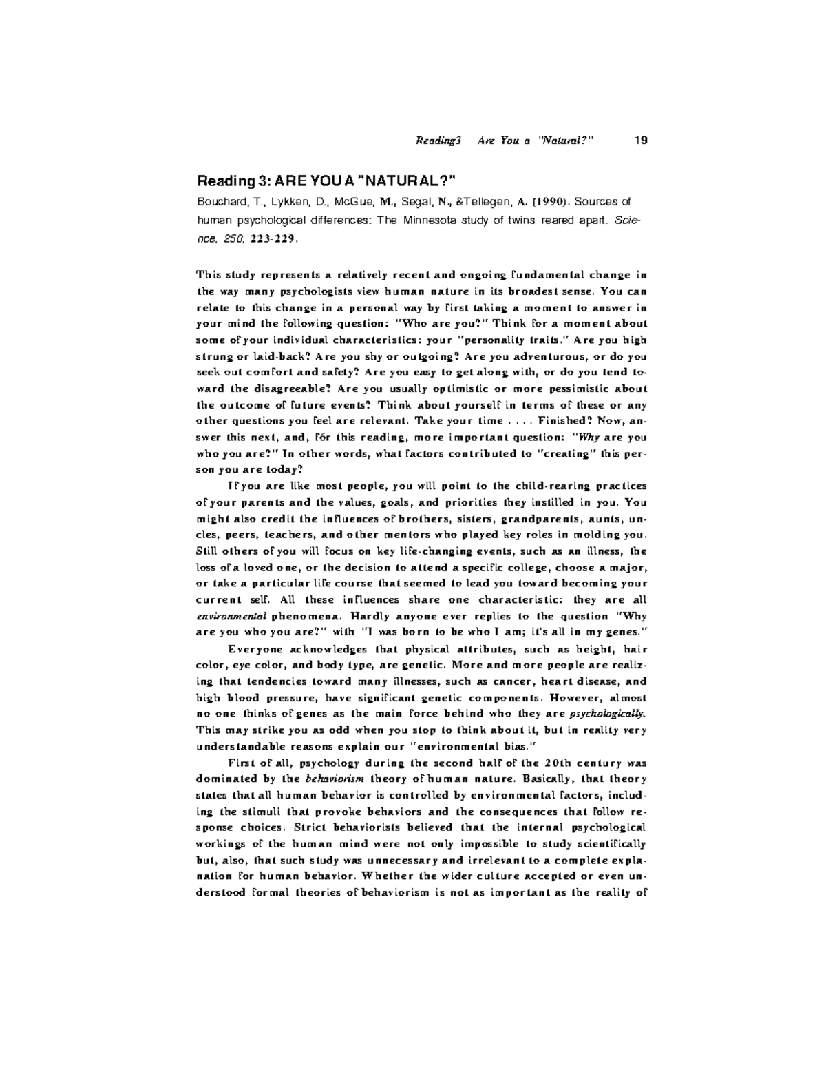 Are you a natural - ypouy - Reading3 Are You a "Natural?" 19 Reading 3 ...