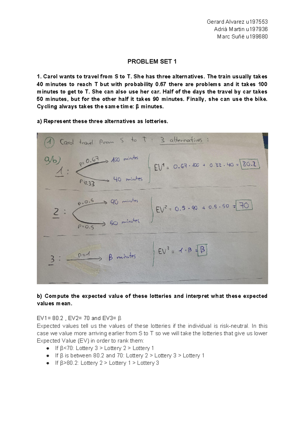 Information Economics PS1 solutions - Adrià Martin u Marc Suñé u ...